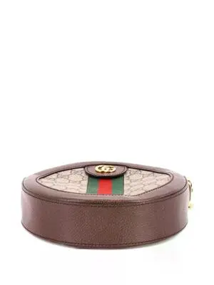 Gucci Ophidia Round Shoulder Bag Gg Coated Canvas Mini Crossbody Bag