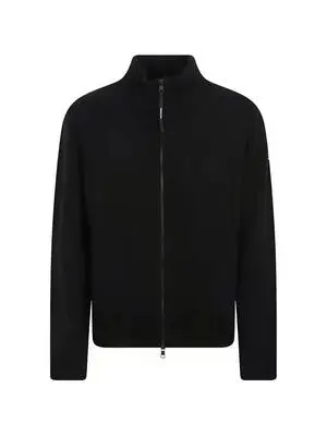Moncler Logo-patch Zip-up Sweater - Black
