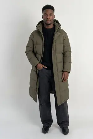 OROLAY Puff-o® Long Down Puffer Jacket - Olive
