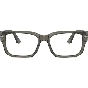 Persol 55mm Rectangle Optical Glasses - Grey