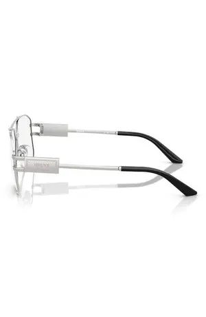 Versace 57mm Square Optical Glasses - Silver