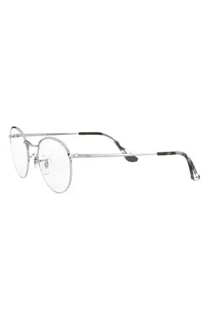 Ray-ban 51mm Round Optical Glasses - Silver