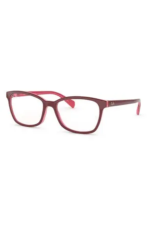 Ray-ban 54mm Butterfly Optical Glasses - Red