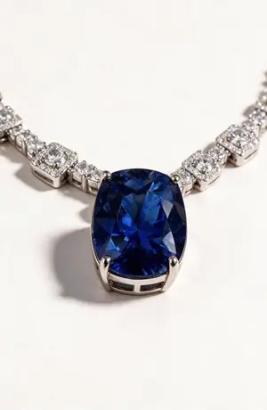 MODENAIRE Crystal Pendant Necklace And Matching Drop Earring Set