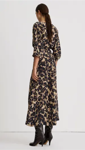 Smythe V-neck Flounce Hem Dress
