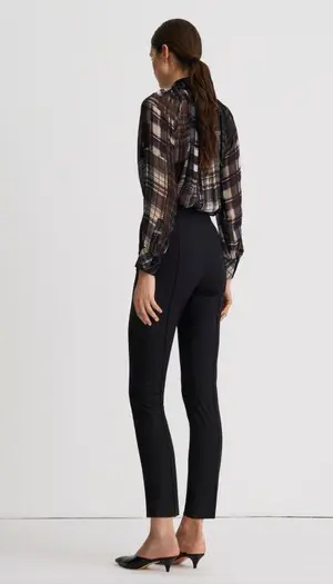 Smythe High Rise Pintuck Cig Pant
