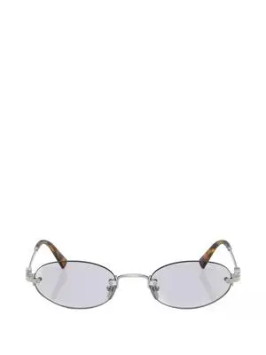 Miu Miu Rimless Oval-frame Sunglasses - Silver