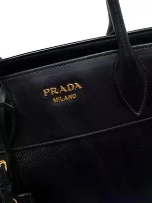 Prada 2010-2026 Saffiano And City Calf Esplanade Satchel