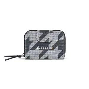 SHERPANI Barcelona At Small Bifold Zipper Wallet - Houndstooth