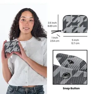 SHERPANI Barcelona At Small Bifold Zipper Wallet - Houndstooth