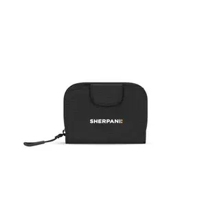 SHERPANI Barcelona Small Bifold Zipper Wallet Raven