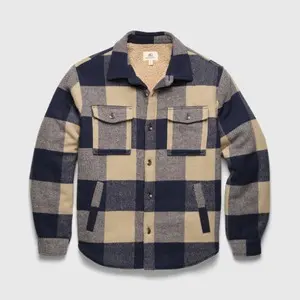 SURFSIDE SUPPLY CO. Skip Buffalo Check Shirt Jacket - Navy