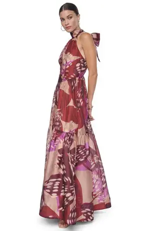 Halston Halter Maxi Dress