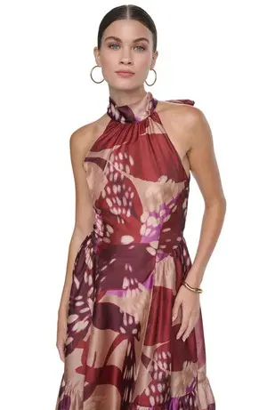 Halston Halter Maxi Dress
