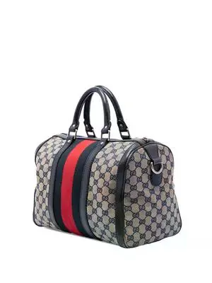 Gucci 2016-2026 Medium Gg Canvas Web Joy Boston Bag Satchel