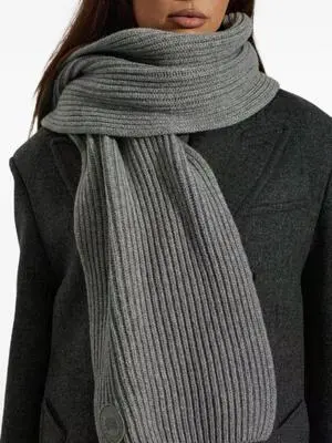 Canada Goose Logo-patch Ribbed-knit Scarf
