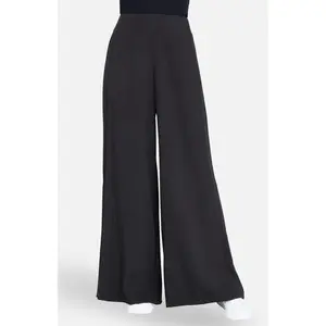 YUMI Wide Leg Palazzo Trousers - Black