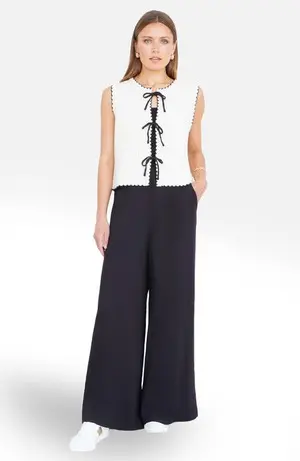 YUMI Wide Leg Palazzo Trousers