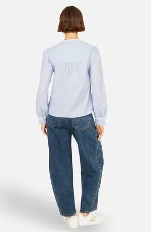 YUMI Stripe Shirt With Lace Detail