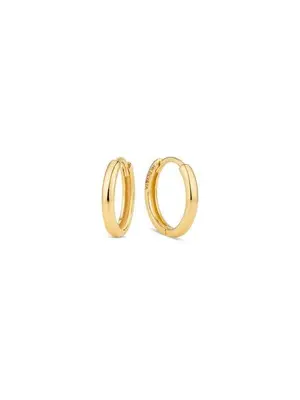 DEVATA Huggie Hoop Earrings In 14k