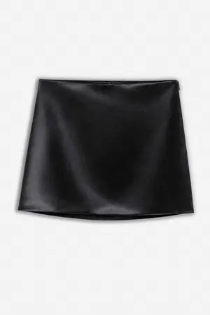 NOCTURNE A Line Mini Skirt - Black