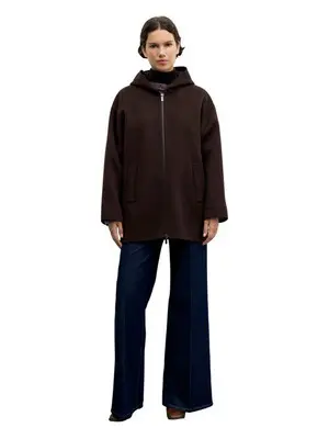 Gerard Darel Alva Double-faced Wool Hooded Coat