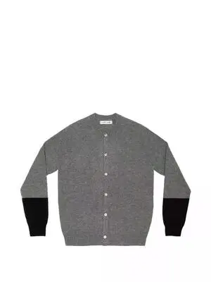 Comme Des Garçons Colour-block Button-up Cardigan - Grey