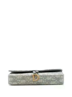 Dior 2023 Oblique Canvas Saddle Wallet On Chain Crossbody Bag