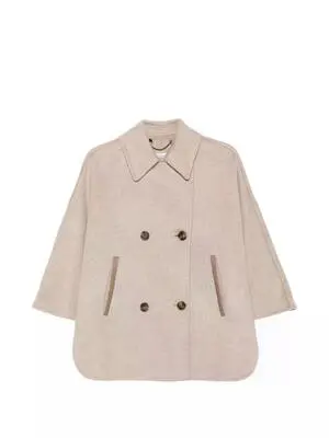 Max Mara Mxaospite Double-breasted Cape - Neutrals