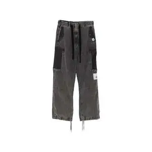 Mihara Yasuhiro Grey Trousers Wide-leg Trousers - Gray