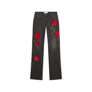 Blumarine Grey Denim Straight-leg Jeans - Gray