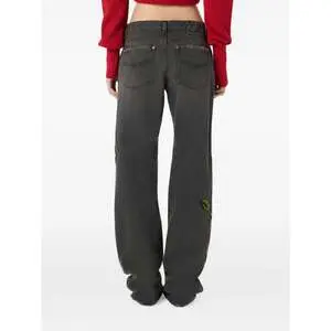 Blumarine Grey Denim Straight-leg Jeans