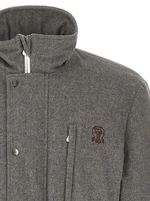 Brunello Cucinelli Grey 'mountain' Saharan