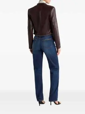 Etro Studded Cropped Leather Jacket