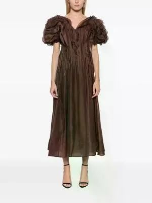 Aje Seraphina Midi Dress - Brown
