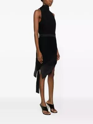 CARLA G. Asymmetric Bow-detail Dress