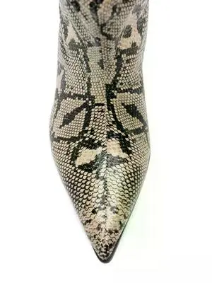 GIOSEPPO Snake-effect Knee-high Boots