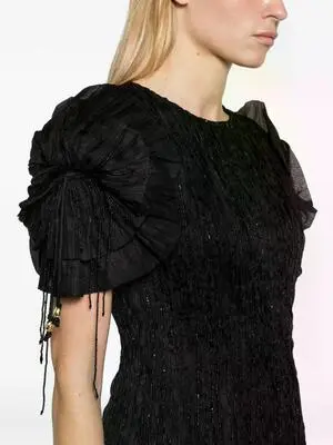 Aje Hazel Embellished Pleated Maxi Dress