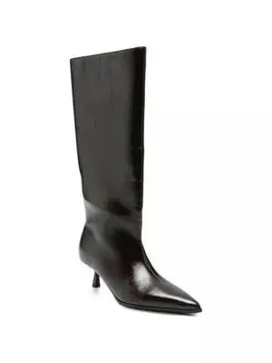 GIOSEPPO Pointed-toe Kitten-heel Boots - Red