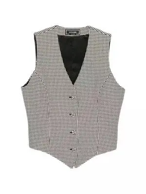 STYLAND Houndstooth-pattern Waistcoat - Neutrals