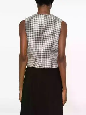 STYLAND Houndstooth-pattern Waistcoat - Neutrals