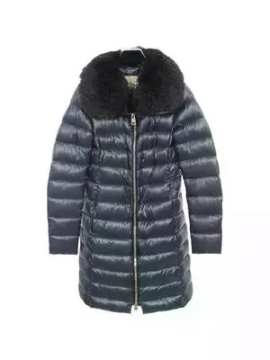 Herno 2000s Iconico Fur-collar Coat - Blue