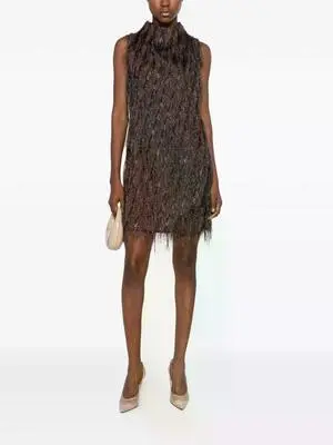 RAME Fringe-trimmed Sleeveless Midi Dress