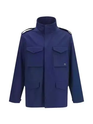 Valentino Garavani Vlogo Signature Epaulette Jacket - Blue