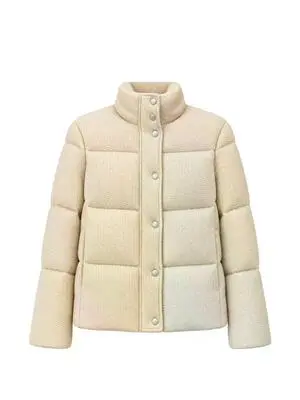 Eleventy Quilted Wool Jacket - Neutrals