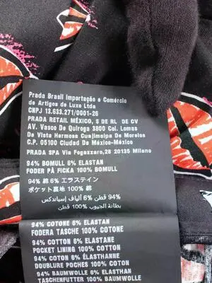 Prada 2010s Lip-pattern Midi Skirt