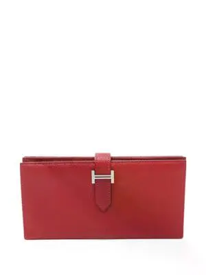 Hermès 2016 Béarn Soufflé Wallet - Red