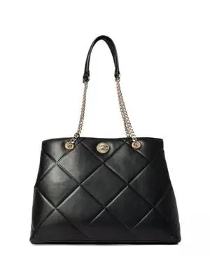 TWINSET Quilted-leather Tote Bag Black