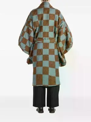 UMA WANG Check-pattern Belted Coat