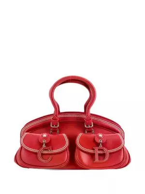 Dior Detective Handle Bag Leather Medium Satchel - Red